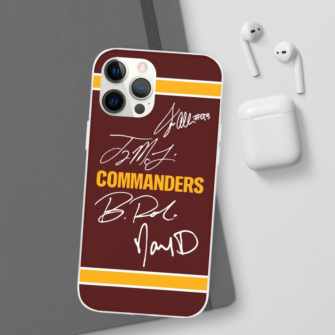 Washington Commanders Silicone Case Any 4 Custom Autos of Your Choice ...