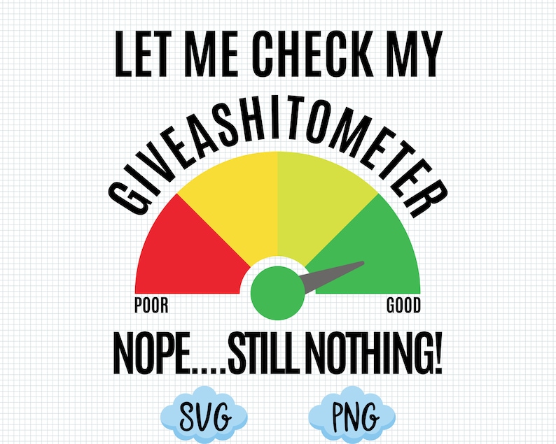 Giveashitoemter SVG & PNG File, Shitometer Svg, Shitometer Png, Funny ...