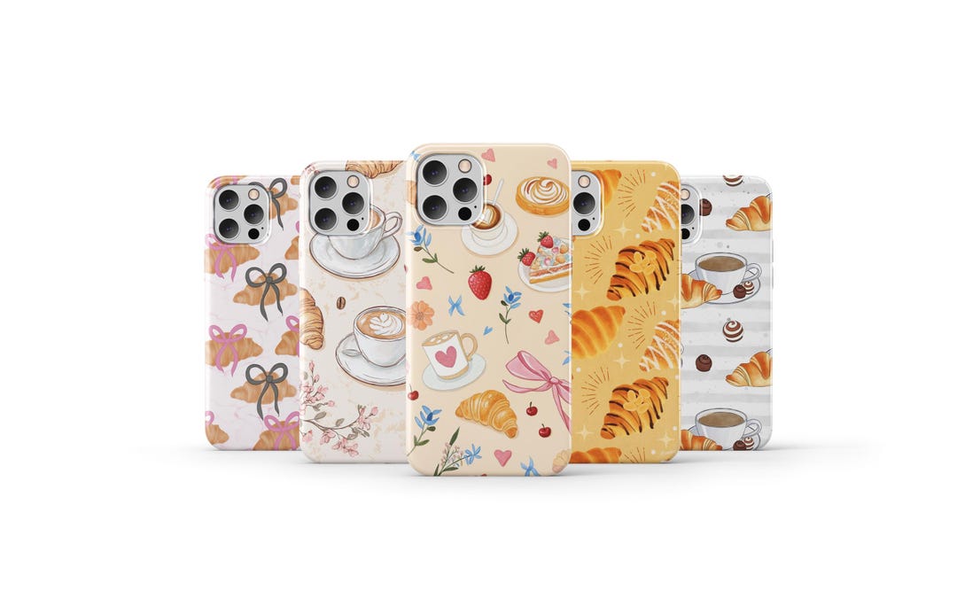 Croissant Phone Case Cute Food Phone Cover for iPhone 16 Pro Max 15 14 ...
