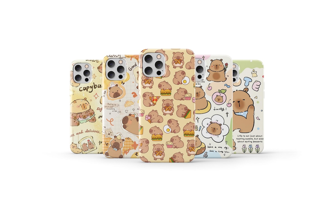 Capybara Phone Case Cute Animal Cover for iPhone 16 Pro Max 15 14 13 12 ...