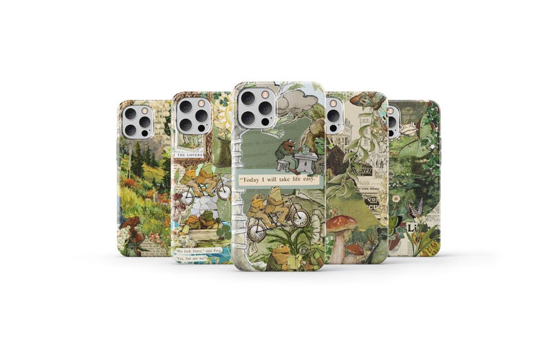 Frog and Toad Phone Case Aesthetic Green Cover for iPhone 16 Pro Max 15 ...
