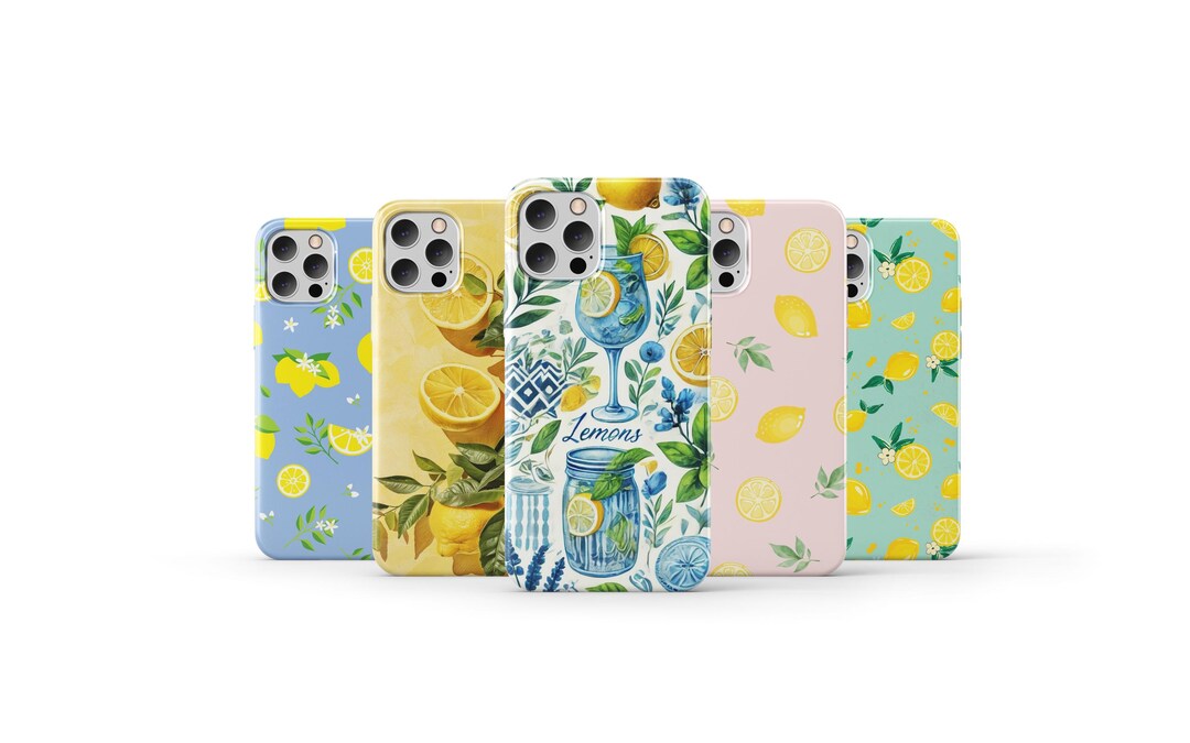 Lemon Phone Case Aesthetic Cute Fruits Phone Cover for iPhone 16 Pro ...