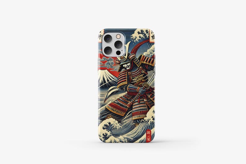 Japanese Ukiyo-e Phone Case Samurai Dragons Cover for iPhone 16 Pro Max ...