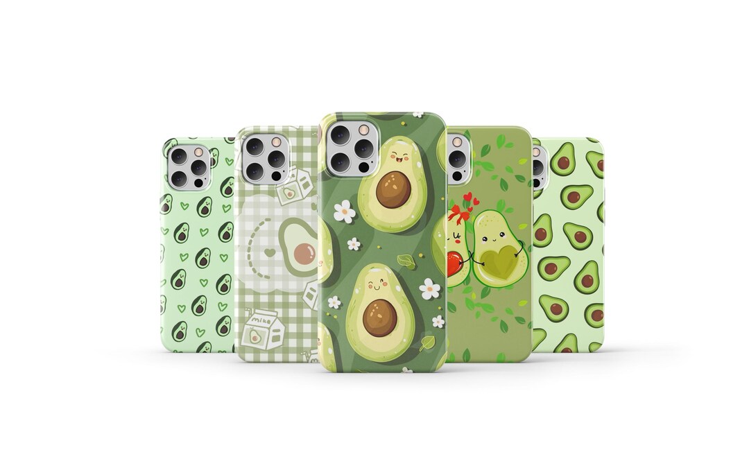 Avocado Phone Case Cute Green Collage Fruits Phone Cover for iPhone 16 ...