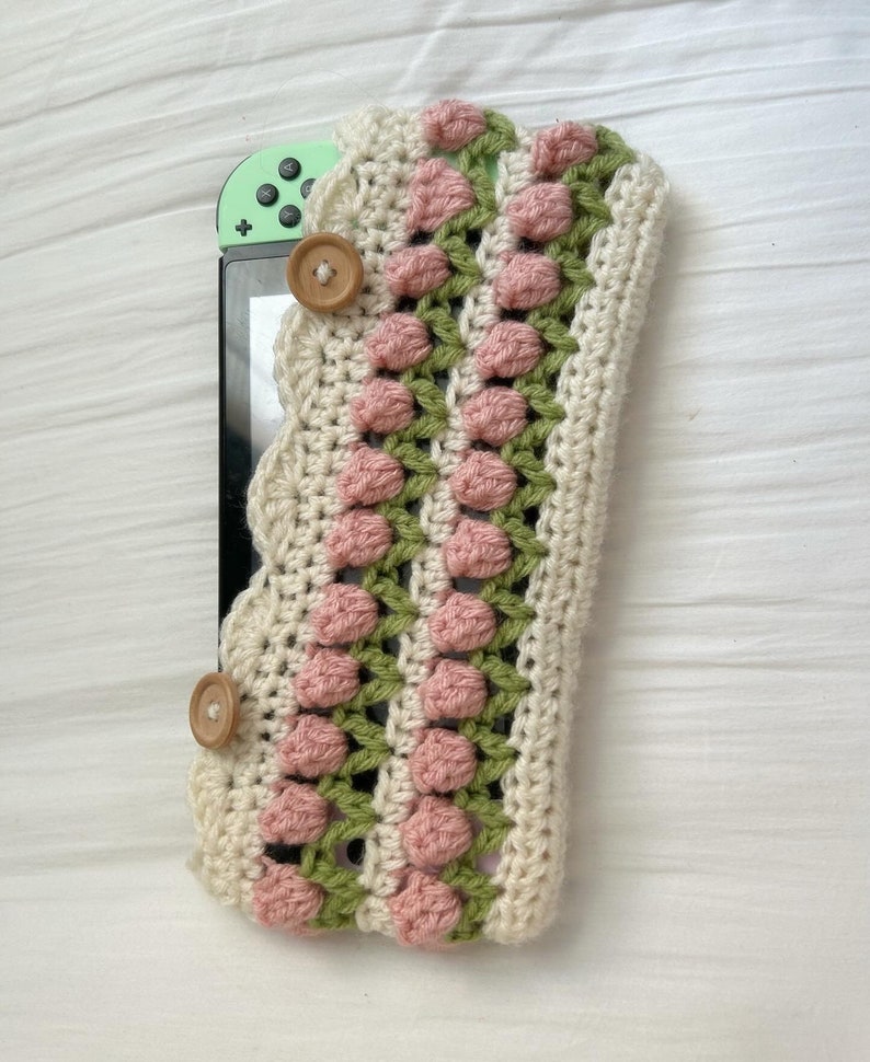 Tulip Crochet Switch Cover I Tulip Crochet Book Cover I Handmade Switch ...