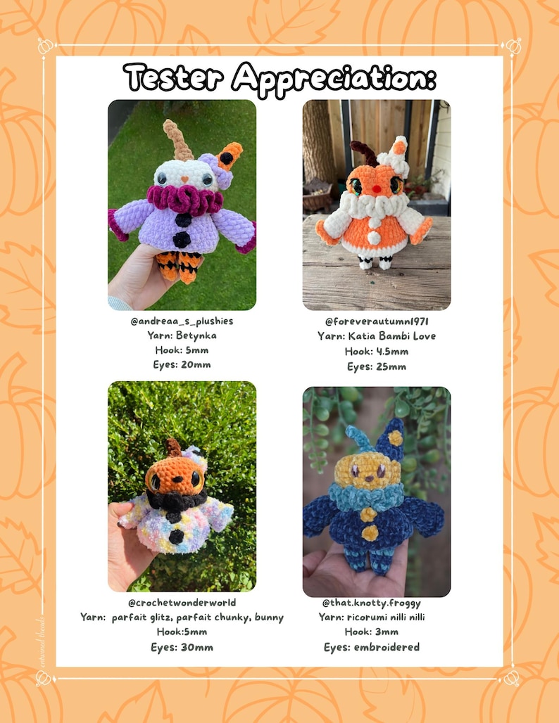 Poppy the Pumpkin Clown Crochet Pattern | Amigurumi Plushie (PDF ...
