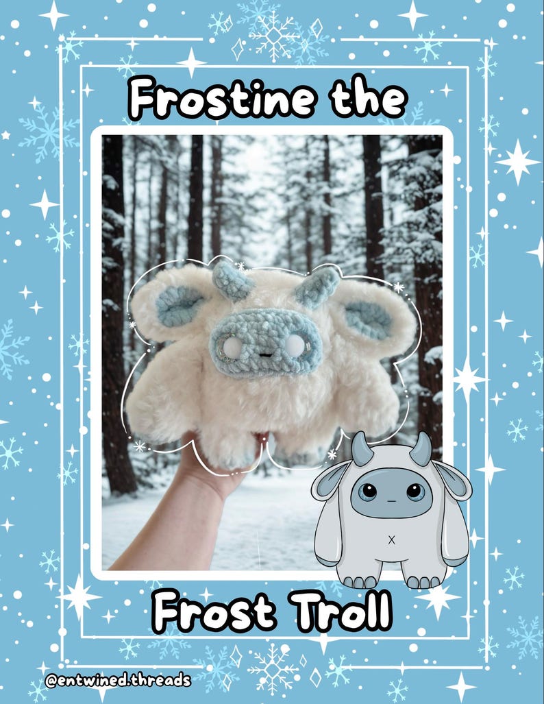 Frostine the Frost Troll Crochet Pattern | Amigurumi Plushie (PDF ...
