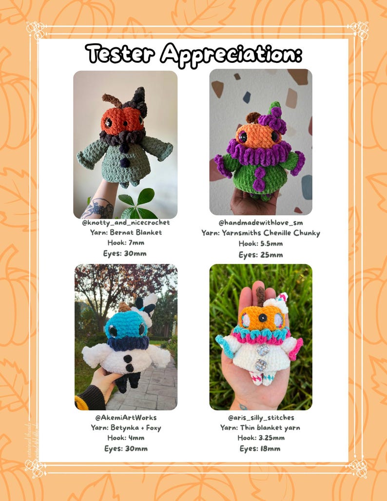 Poppy the Pumpkin Clown Crochet Pattern | Amigurumi Plushie (PDF ...