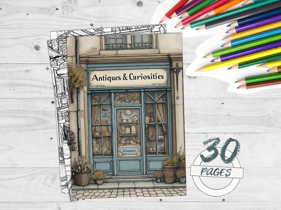 30 Vintage Curiosity Shop Front, Rustic Boutique Facade, Digital ...