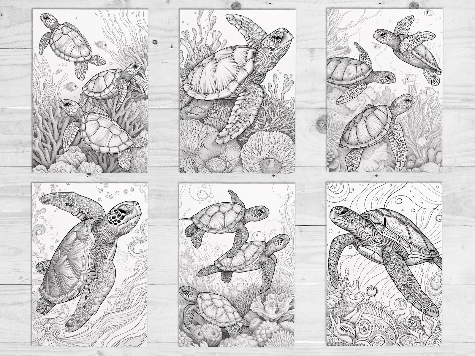 30 Sea Turtle Coloring Pages, Underwater World, Surfing Sea Life ...