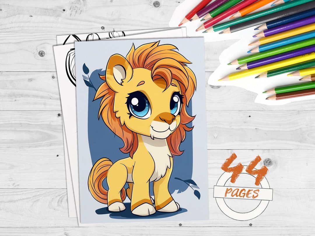 44 Chibi Coloring Book, Printable Pages, Kids Coloring Book, Chibi ...