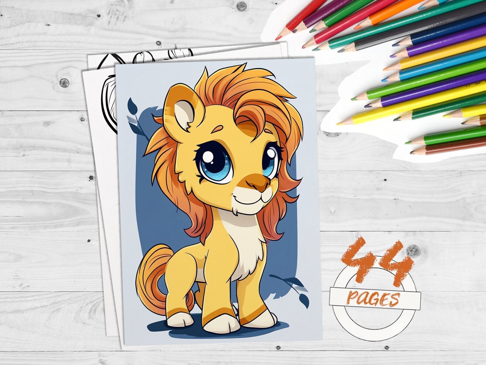 44 Chibi Coloring Book, Printable Pages, Kids Coloring Book, Chibi ...