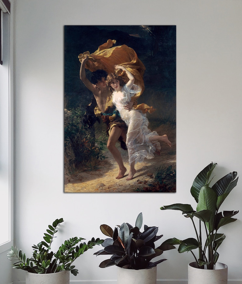 Pierre Auguste Cot the Storm Canvas Wall Art Mythology Daphnis and ...