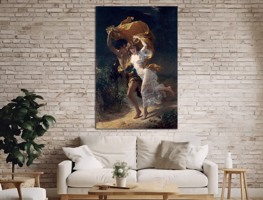 Pierre Auguste Cot the Storm Canvas Wall Art Mythology Daphnis and ...
