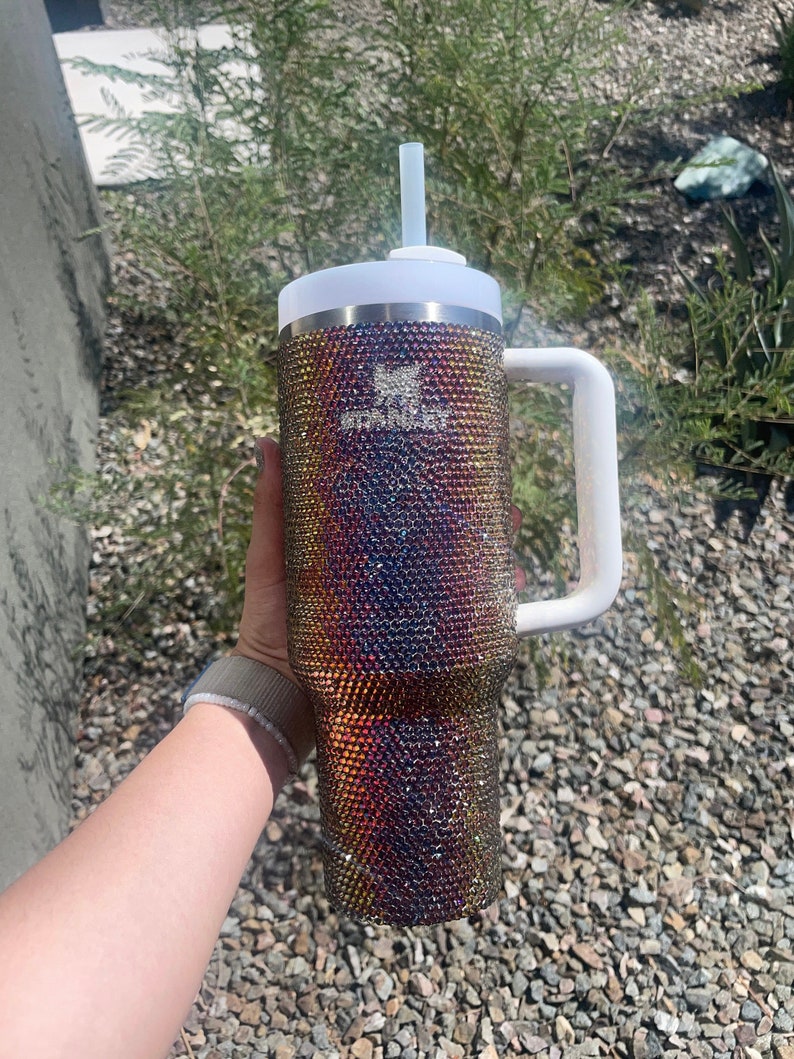 ON SALE Volcanic Color Changing Glass Rhinestones on Stanley Tumbler ...