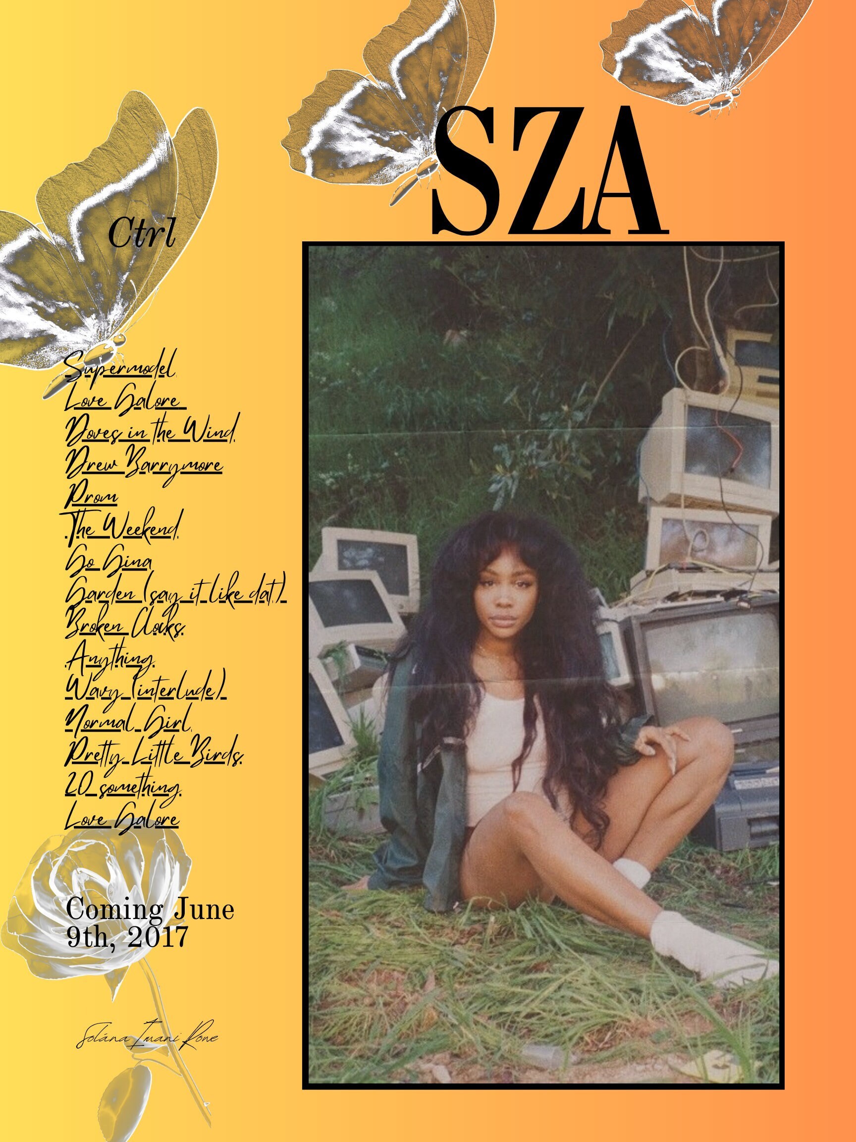 SZA Ctrl Album Poster - Etsy