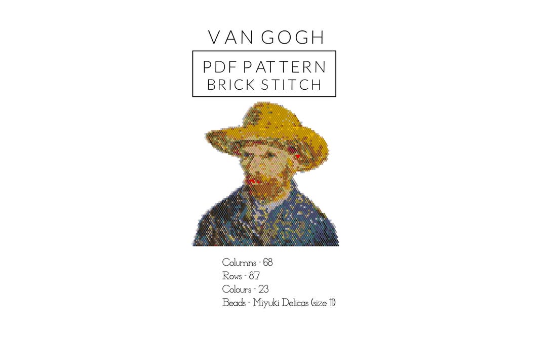 Van Gogh Stitch Brick Beaded Pattern for Miyuki Delicas Beads - Etsy