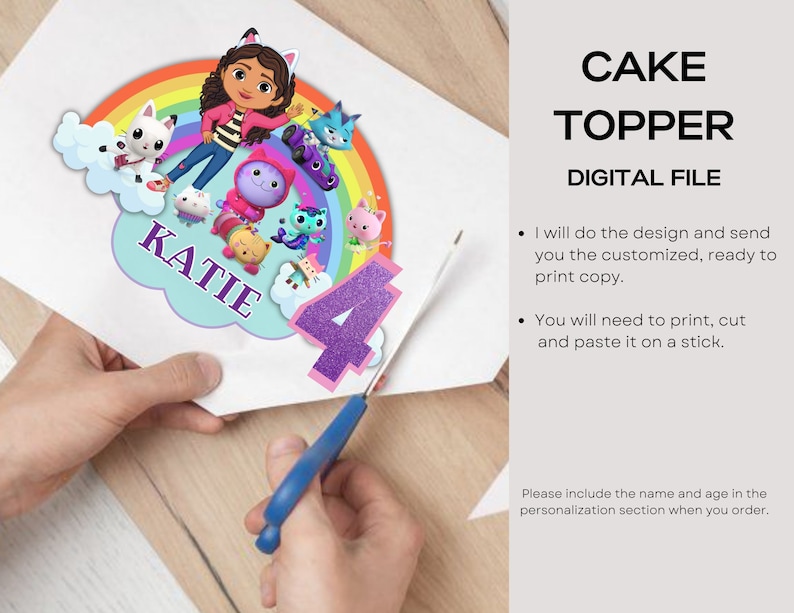 Dollhouse Cake Topper, Dollhouse Printable Topper, Dollhouse Topper - Etsy