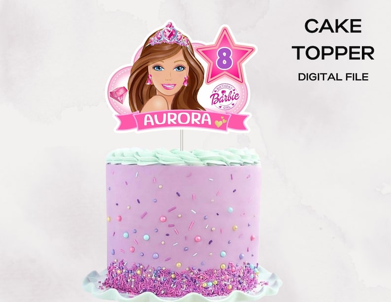 Doll Cake Topper, Pink Doll Topper, Doll Birthdayparty - Etsy