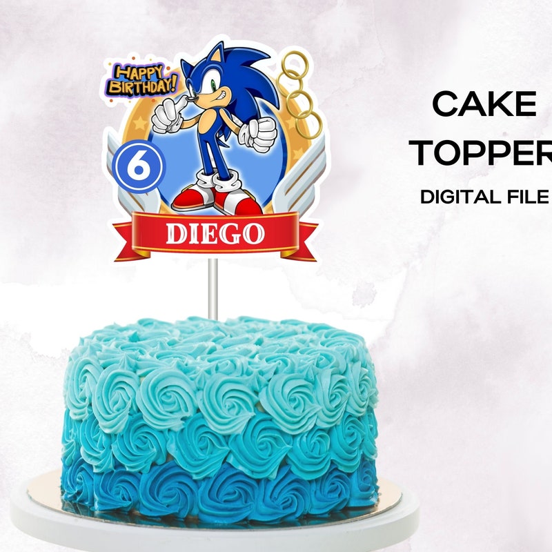 Sonic Cake Topper - Etsy