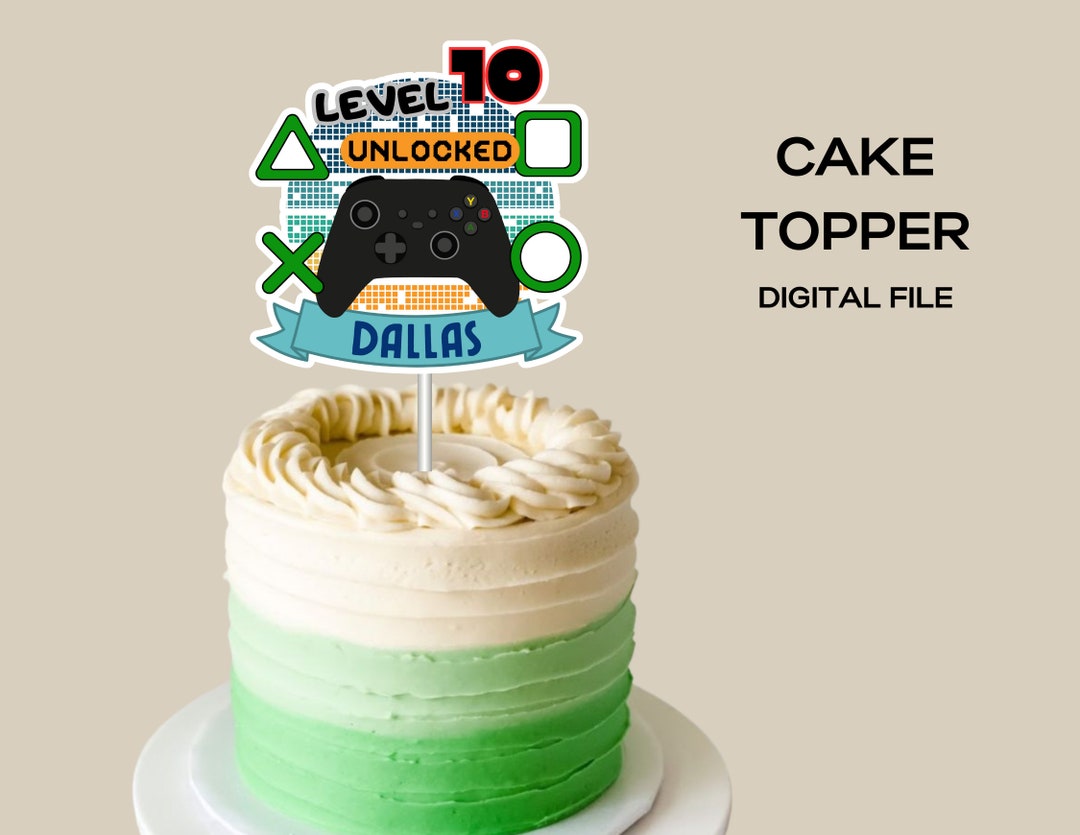 Gamer Cake Topper, Gamer Boy Topper, Video Game Topper - Etsy