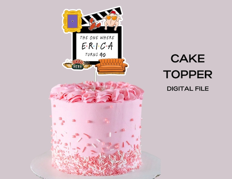 Friends Cake Topper, Friends Show Cake Topper, Friends Birthday Party ...