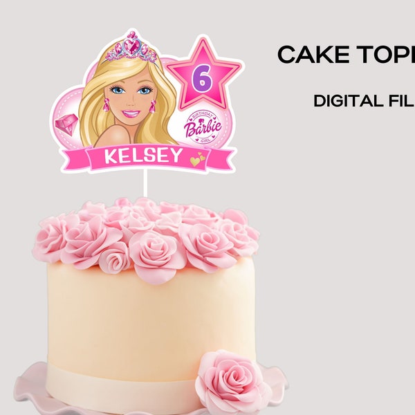 Barbie Cake Topper - Etsy