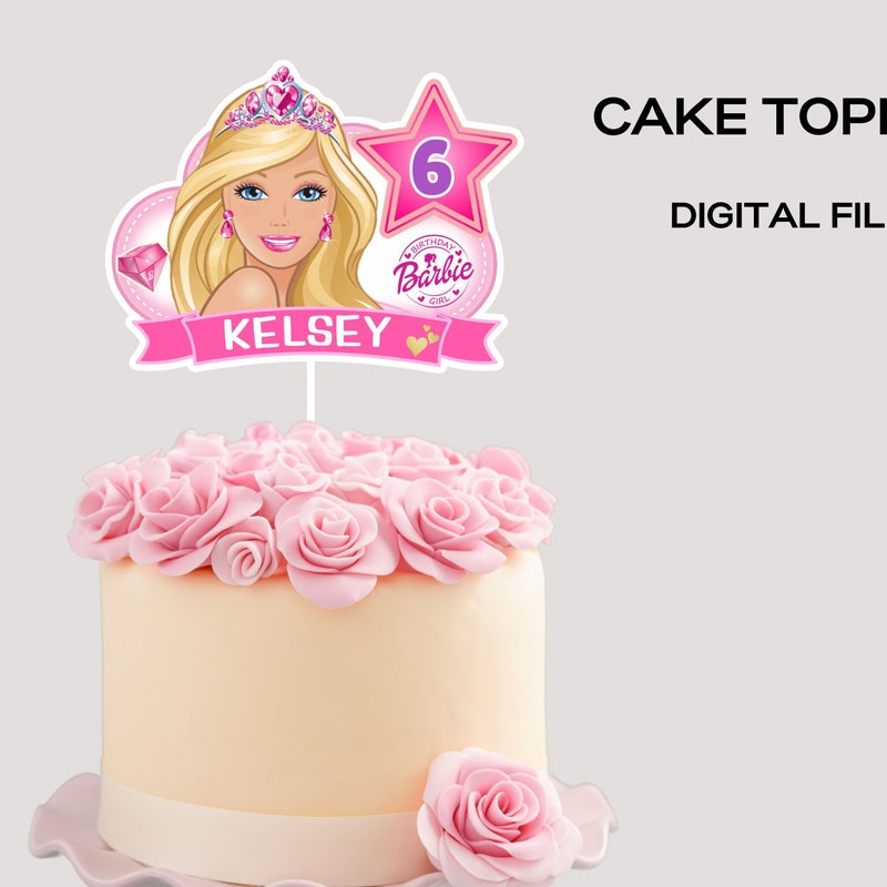 Barbie Cake Topper - Etsy