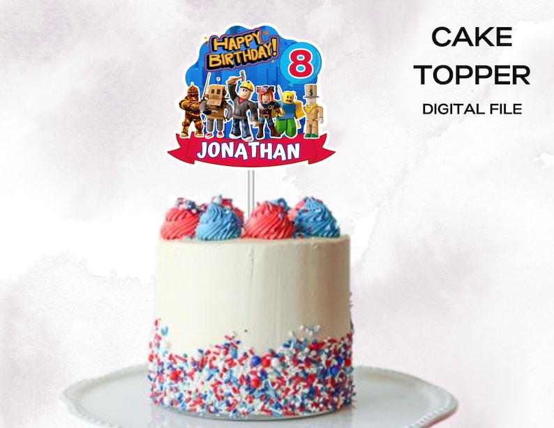 Roblox Cake Topper, Roblox Party, Roblox Birthday - Etsy