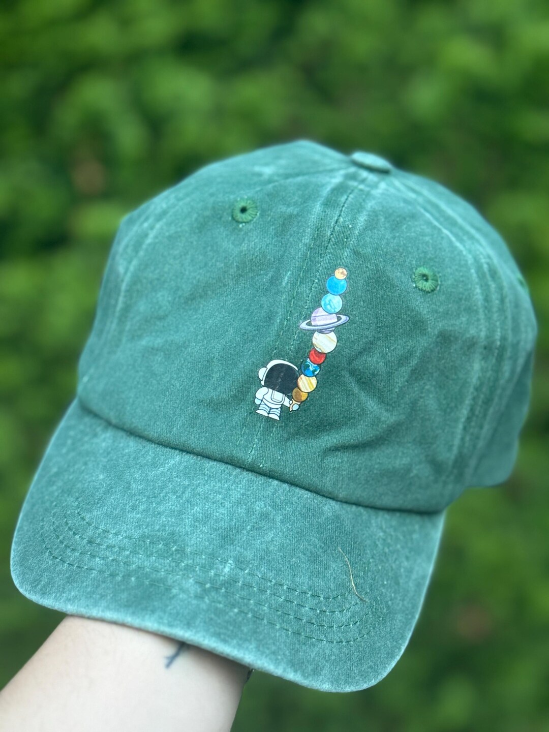 Green Baseball Cap | Green Astronaut Baseball Hat | Green Jeans ...