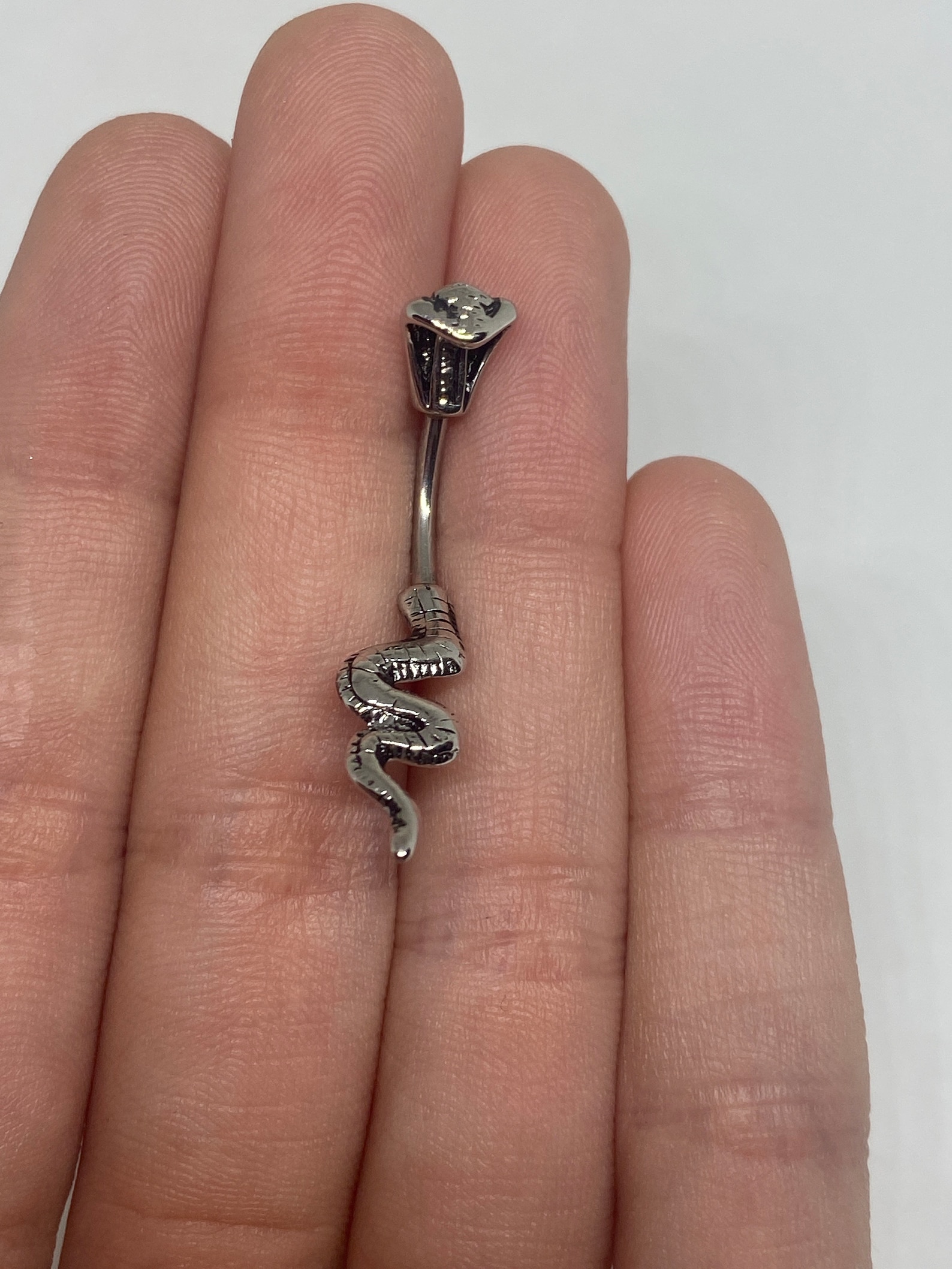 Snake Belly Ring/ Serpent Navel Ring/ Snake Surgical Steel Belly Ring ...