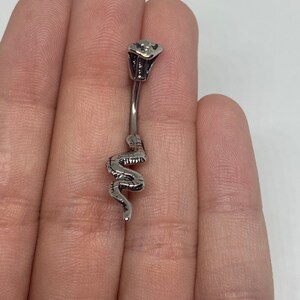Snake Belly Ring/ Serpent Navel Ring/ Snake Surgical Steel Belly Ring ...