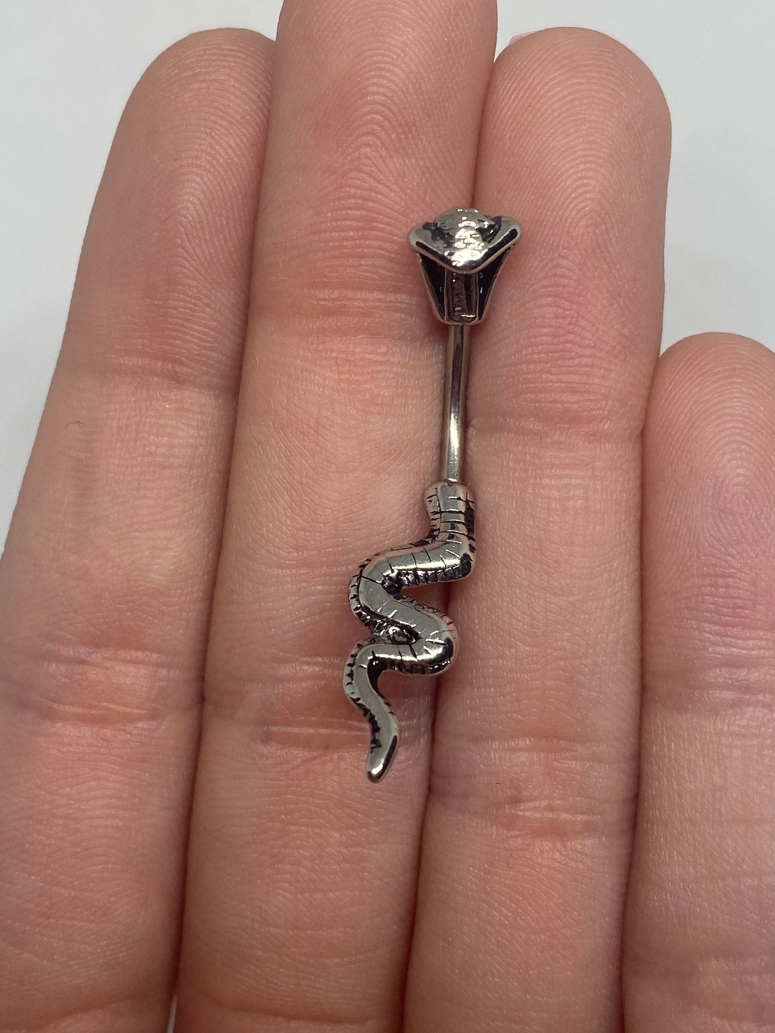 Snake Belly Ring/ Serpent Navel Ring/ Snake Surgical Steel Belly Ring ...