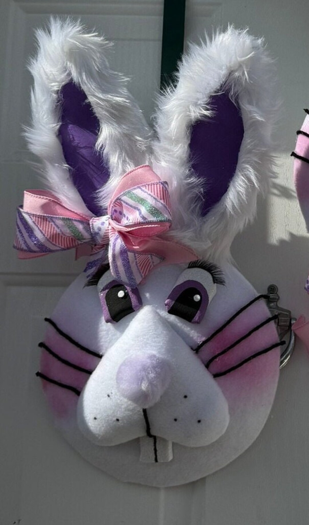 Bunny Head Wreath Attachment Done in Pink, Purple, Yellow, Orange All ...