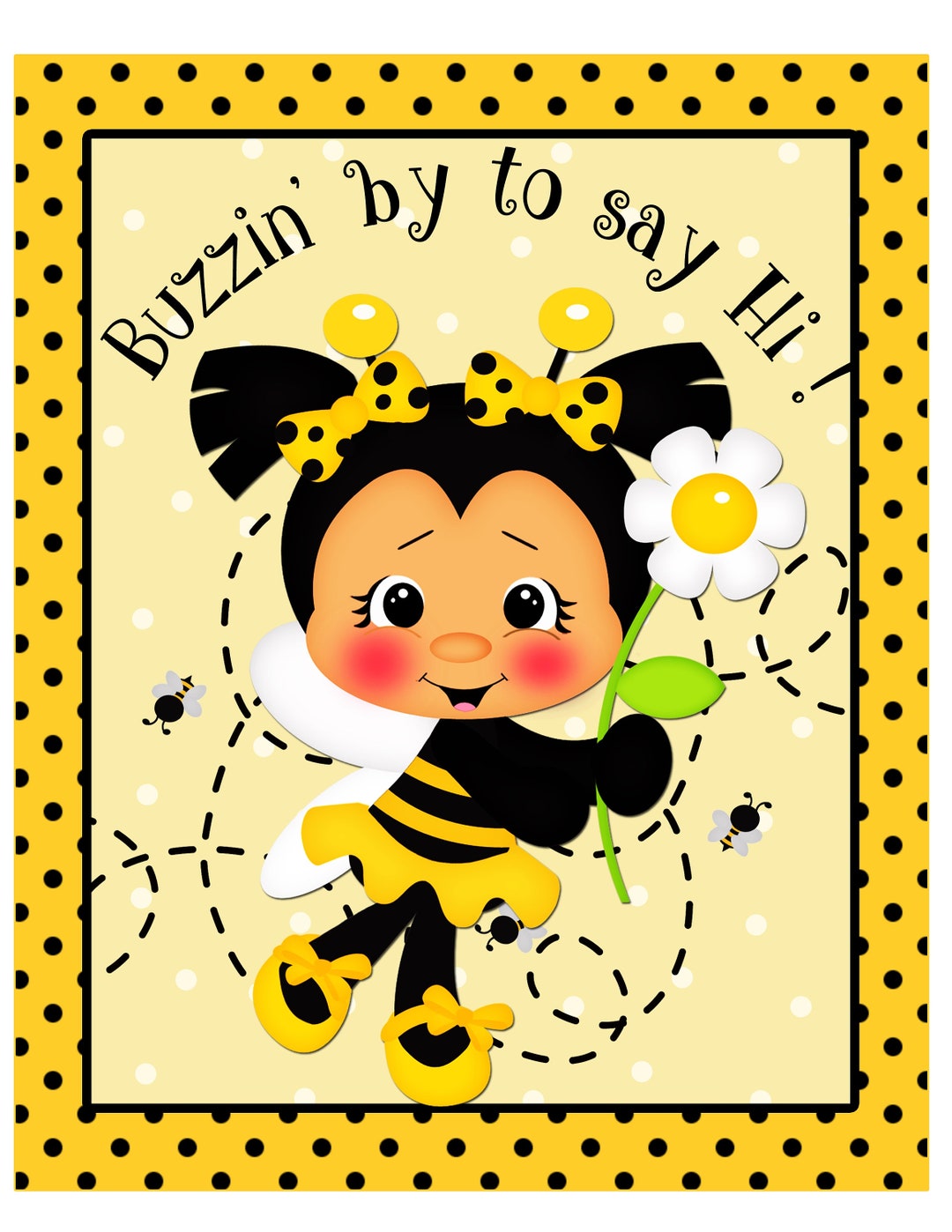 Buzzin by to Say Hi! Bee Wreath Sign Attachment - Etsy