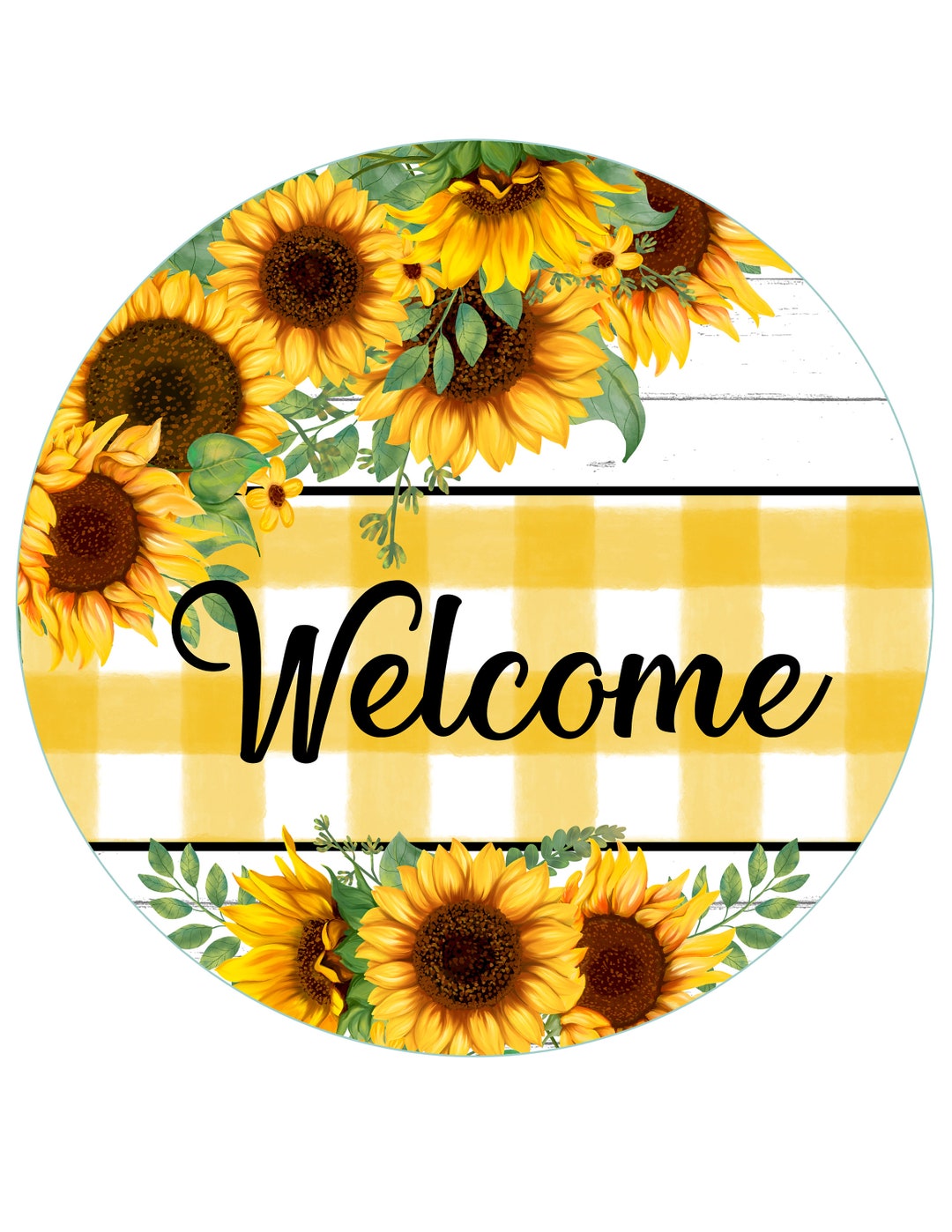 Welcome Sunflower Sign - Etsy