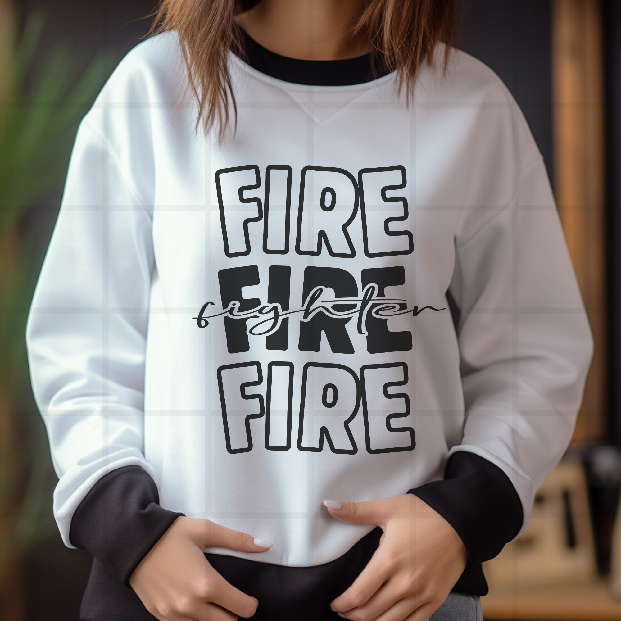 Firefighter SVG, Fire Dept SVG, Fire Man Design, Waxy Text, Fireman ...