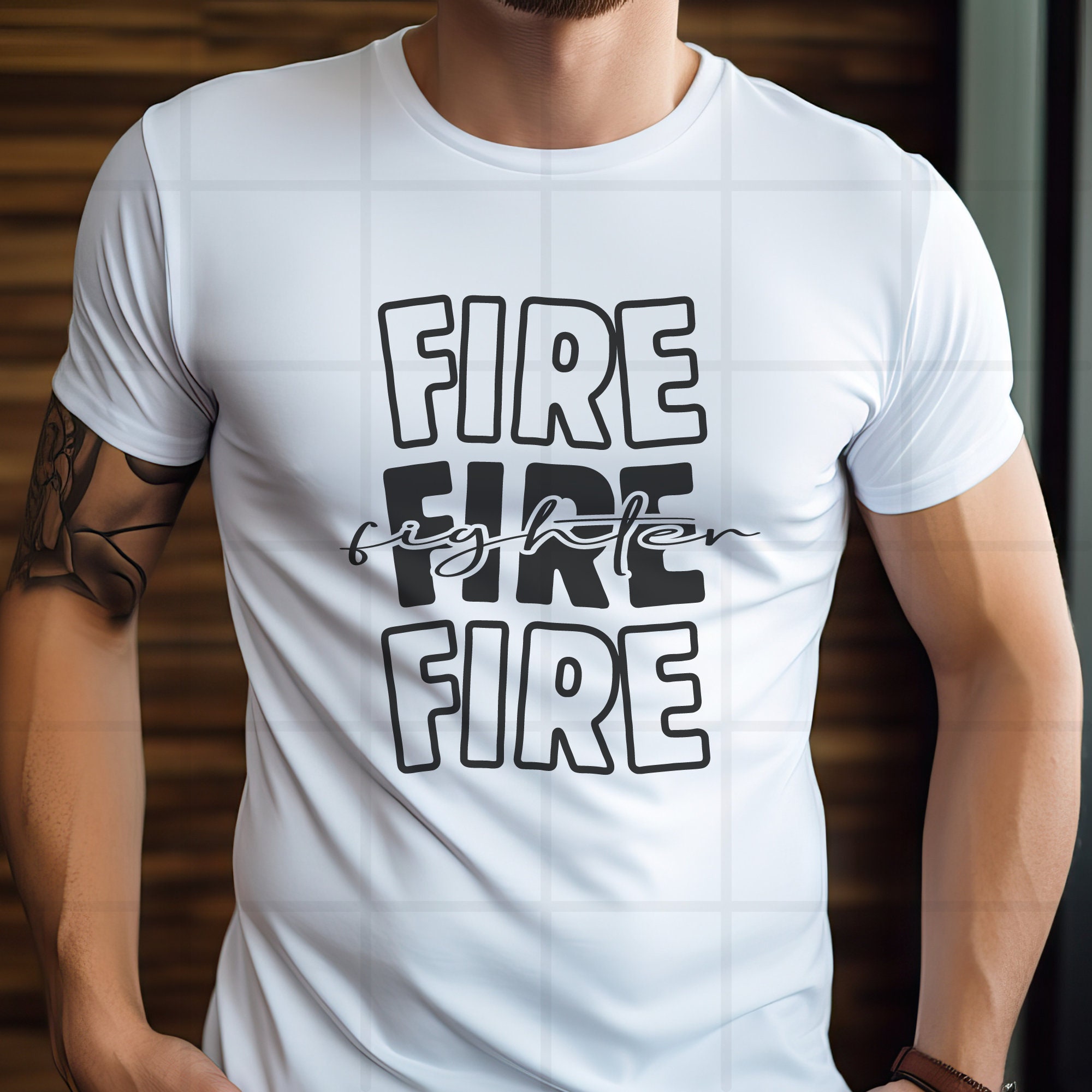 Firefighter SVG, Fire Dept SVG, Fire Man Design, Waxy Text, Fireman ...