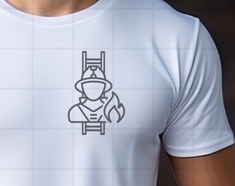 Firefighter SVG, Fire Dept SVG, Fire Man Design, Waxy Text, Fireman ...