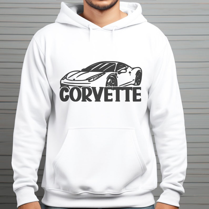 Corvette SVG, Race Car PNG, Bumper Sticker Svg, Retro Car Silhouette ...