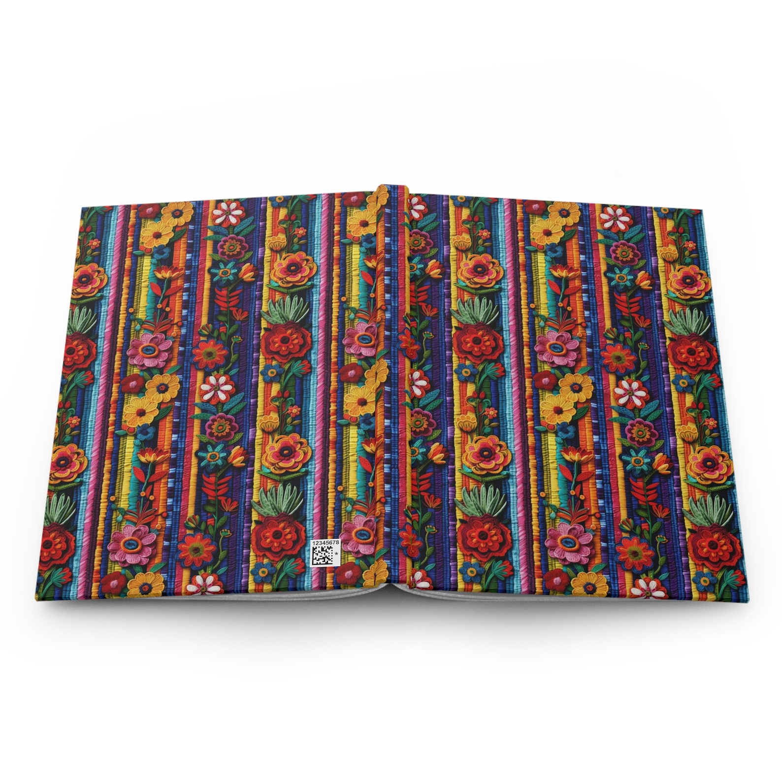 Mexican Floral 3D Faux Embroidery Journal Mexican Floral Notebook ...