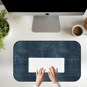 Faux Denim Desk Mat Blue Jean Look Desk Mat Aesthetic Decor Mouse Pad ...