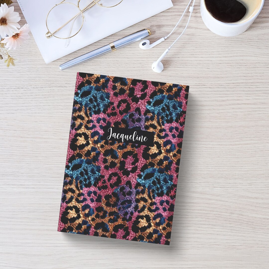 Personalized Leopard Print Journal Notebook Cute Customized Gift ...
