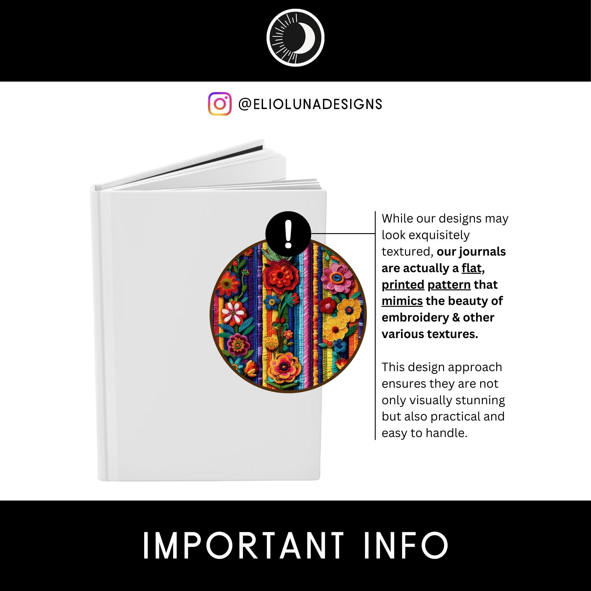 Mexican Floral 3D Faux Embroidery Journal Mexican Floral Notebook ...