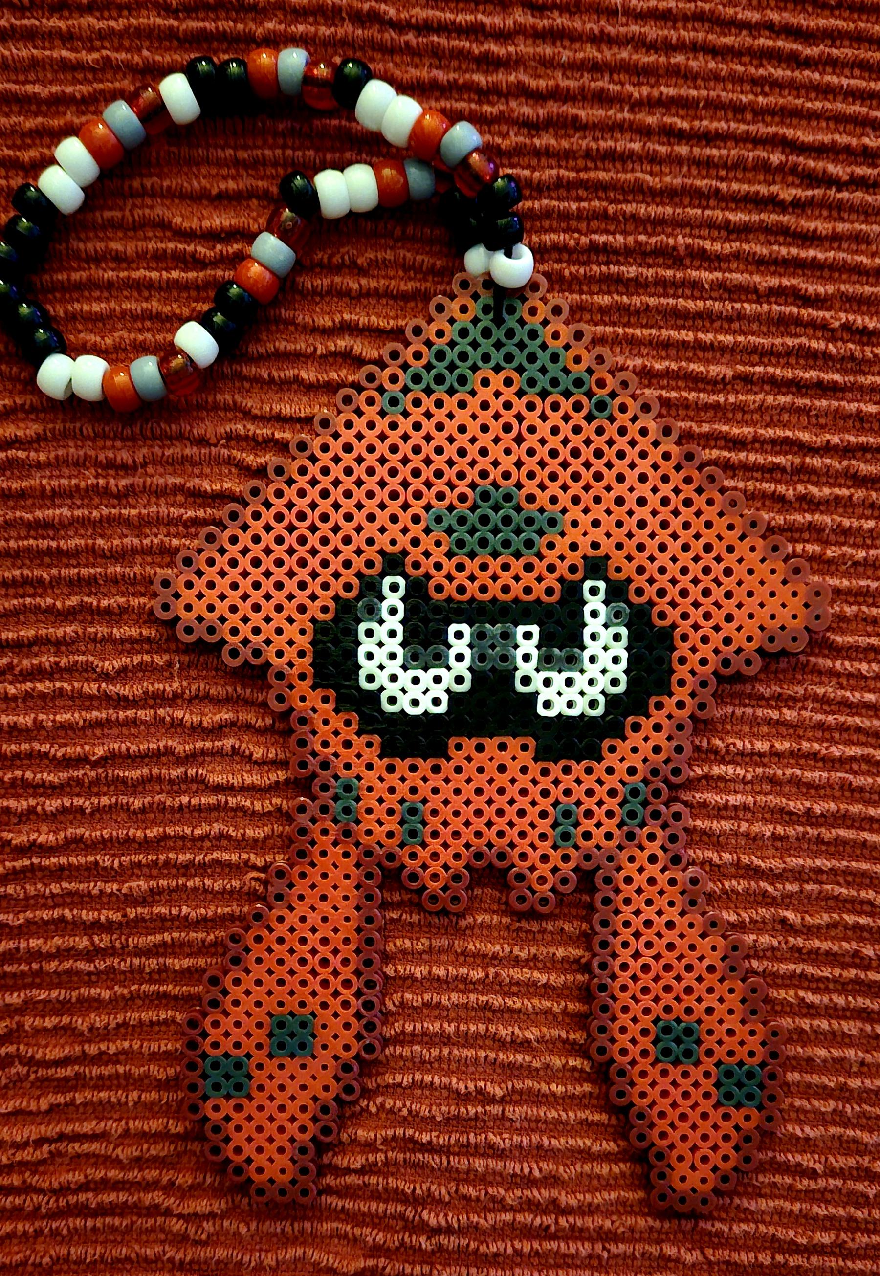 Splatoon (red Squid) Perler With Beads - Etsy