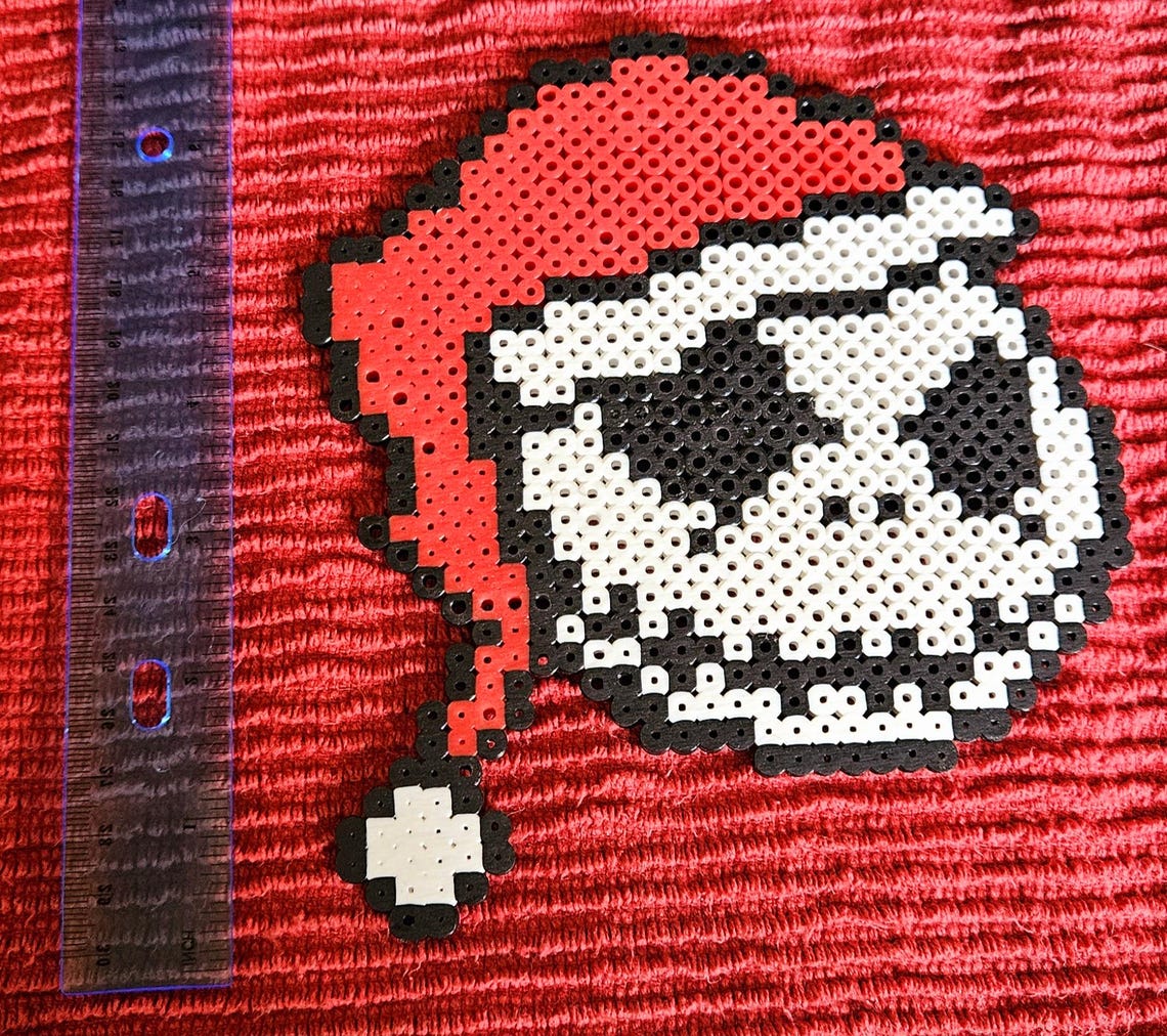 Santa Jack Perler Magnet - Etsy