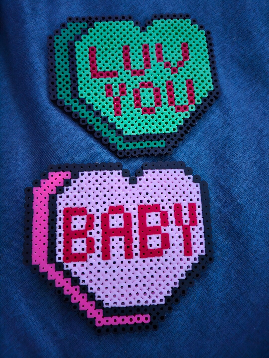 Valentine's Day Candy Perler Magnets (set of 2). - Etsy