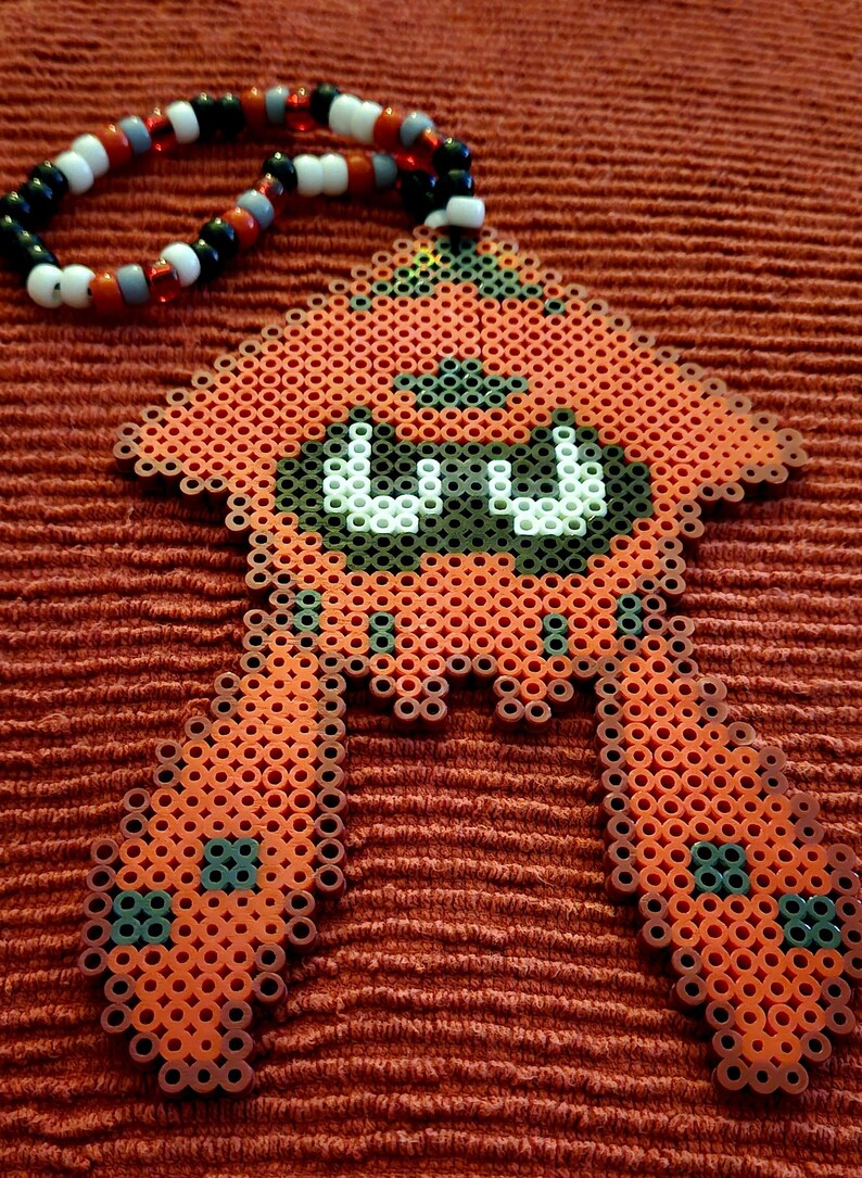 Splatoon (red Squid) Perler With Beads - Etsy