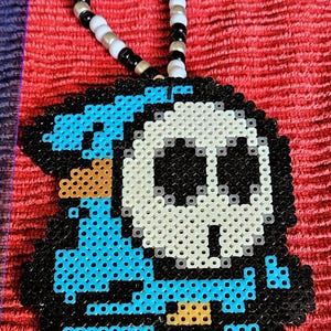 Shy Guy (teal) Super Mario Bros. Perler With Beads - Etsy