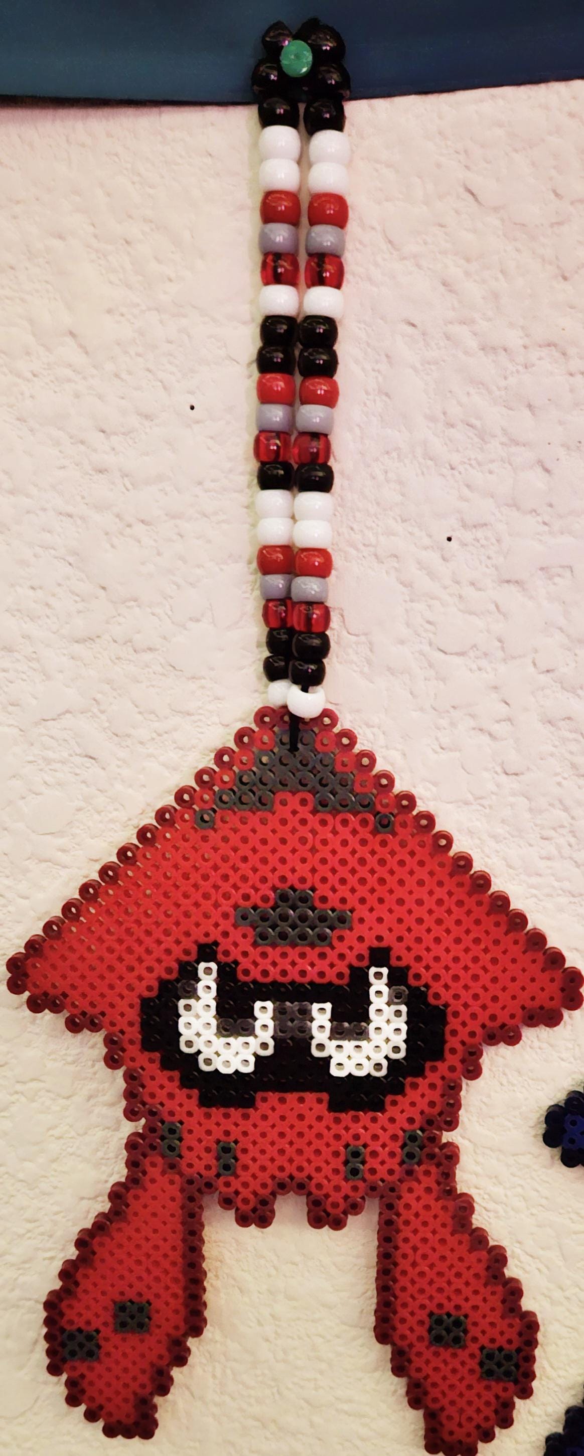 Splatoon (red Squid) Perler With Beads - Etsy